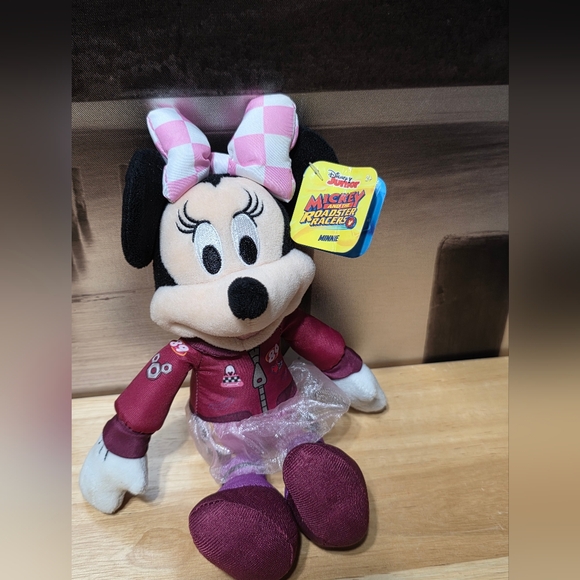 Disney | Toys | Disney Minnie Mouse Roadster Racer Bean Plush Toy ...